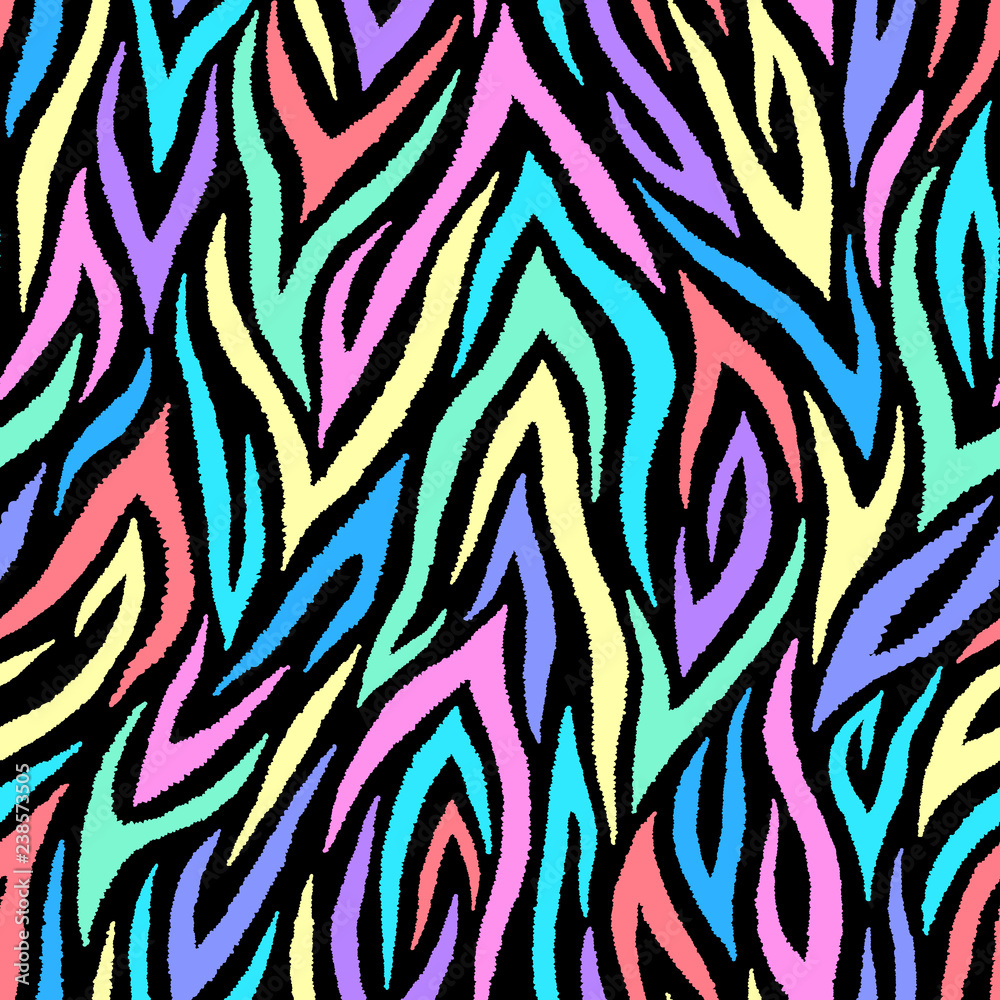 Neon Rainbow Stripes