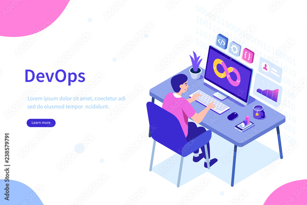 devops Stock Vector | Adobe Stock