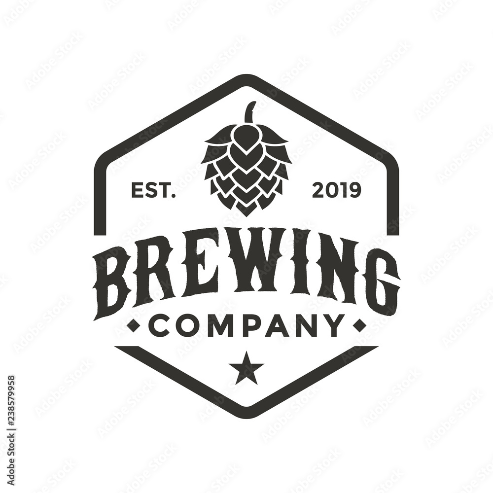 Brewing company logo design inspiration Stock Illustration | Adobe Stock