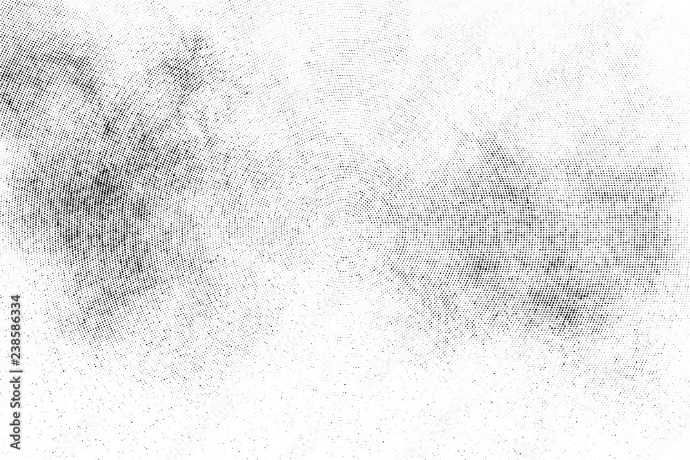 Black Halftone Texture On White Background. Modern Dotted Futuristic ...