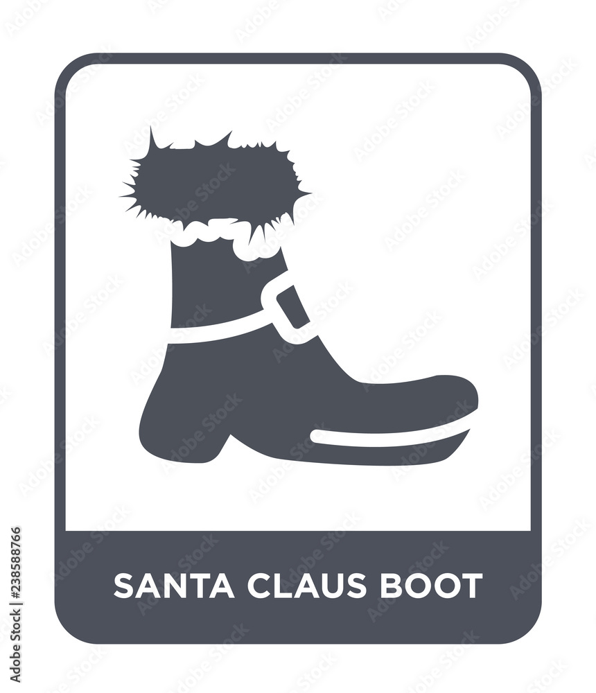 santa claus boot icon vector Stock Vector | Adobe Stock