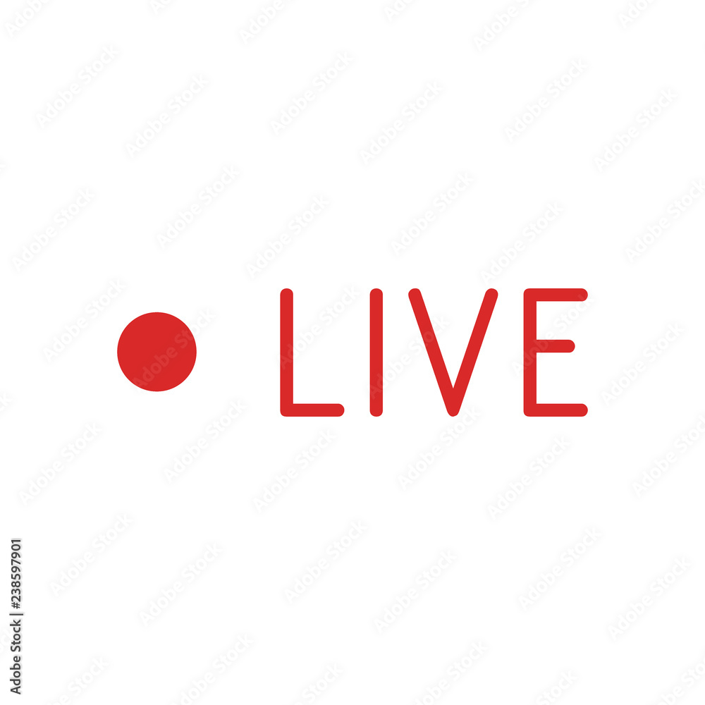Live Stream sign, emblem, logo. Vector Illustration Stock Vector ...