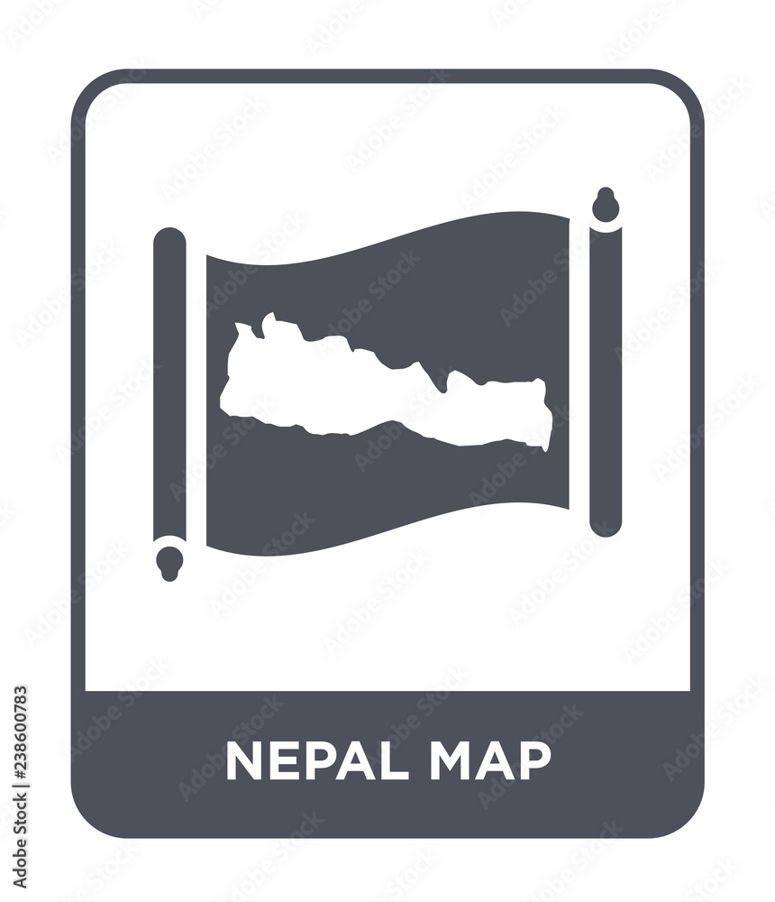 nepal map icon vector Stock Vector | Adobe Stock