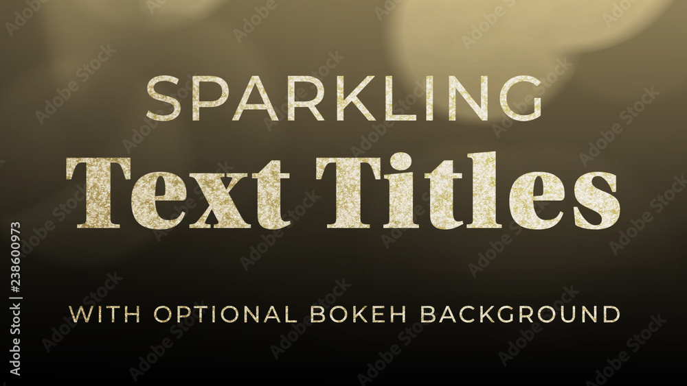 Sparkly Bokeh Title Stock Template | Adobe Stock