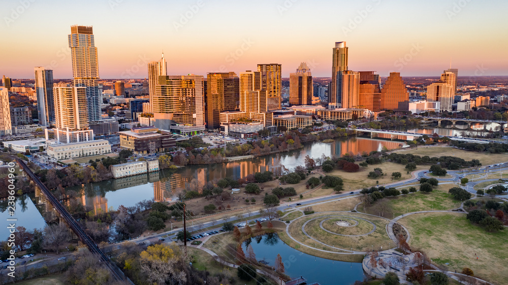Austin Winter Sunset Stock Photo | Adobe Stock