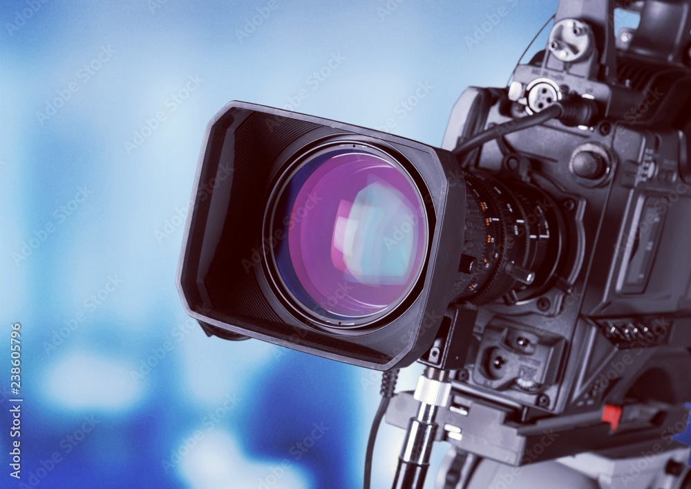 Close-up of a Television Camera lens Stock 写真 | Adobe Stock