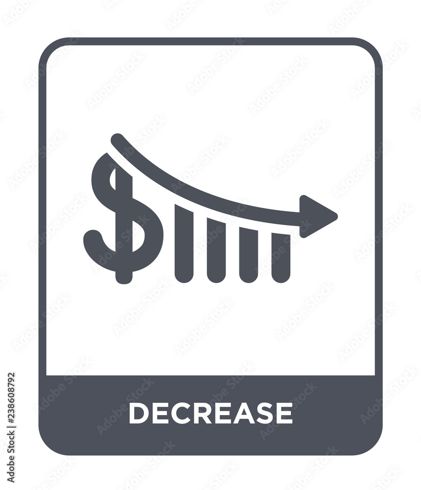 decrease icon vector Stock Vector | Adobe Stock