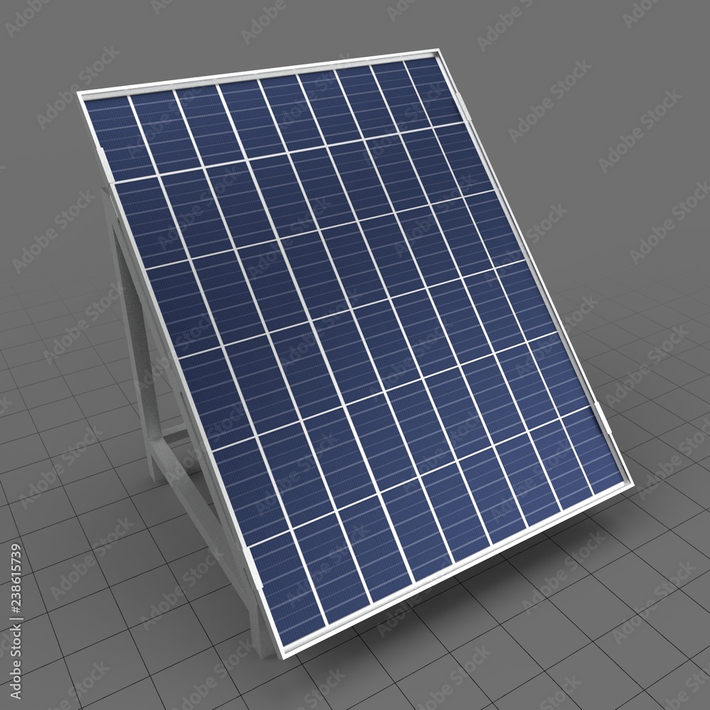 Solar panel on stand Stock 3D asset | Adobe Stock