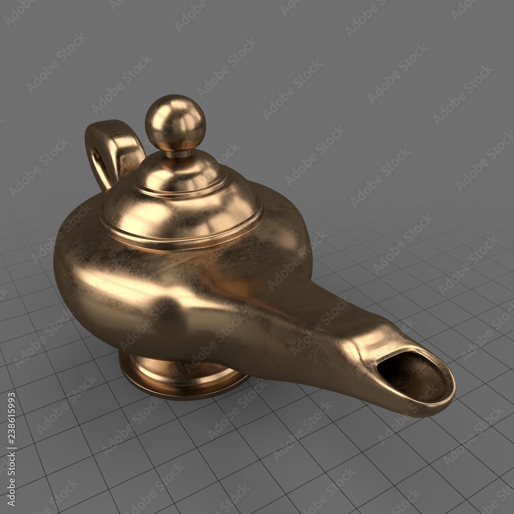 Genie lamp Stock 3D asset | Adobe Stock