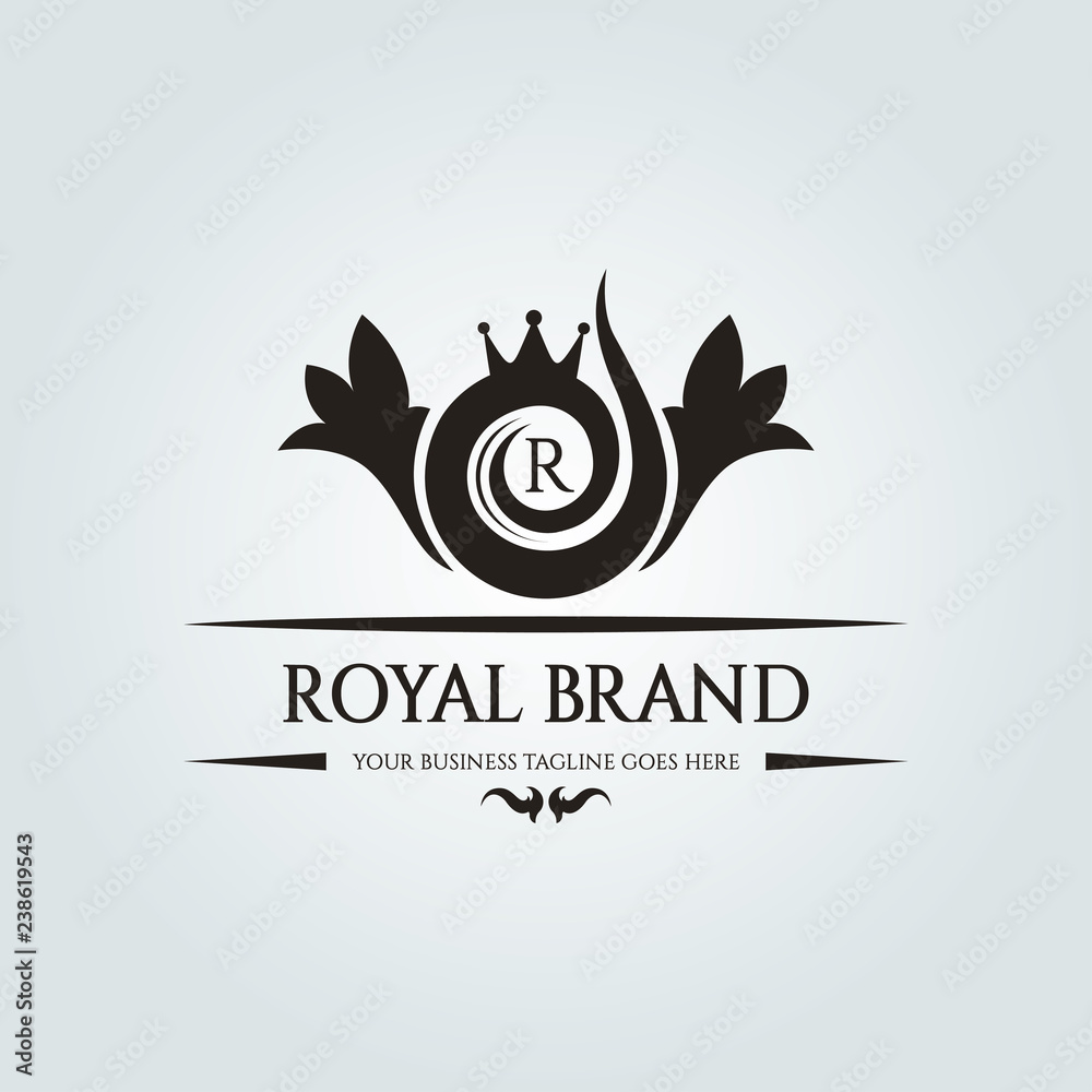 Royal brand logo design template. Vector illustration Stock Vector ...