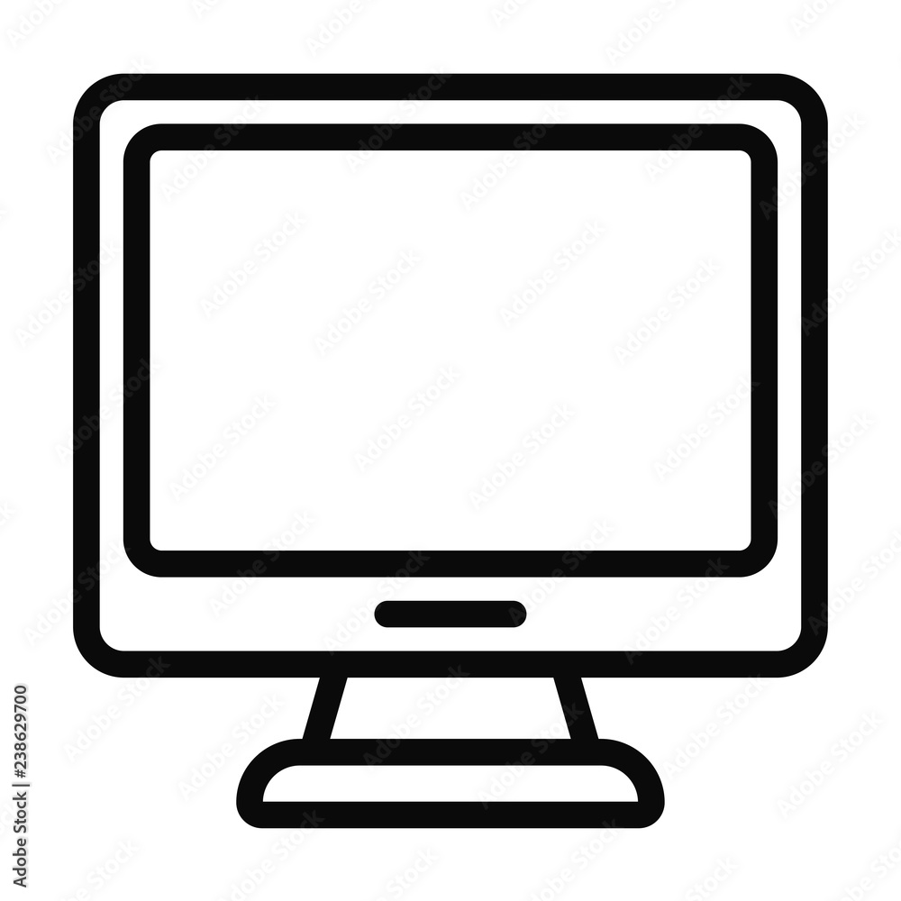 Computer Monitor Icon Vector