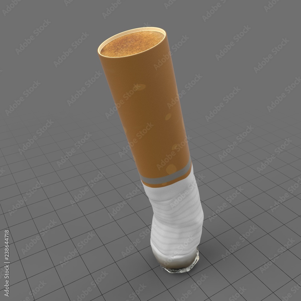 Cigarette stub Stock 3D asset | Adobe Stock