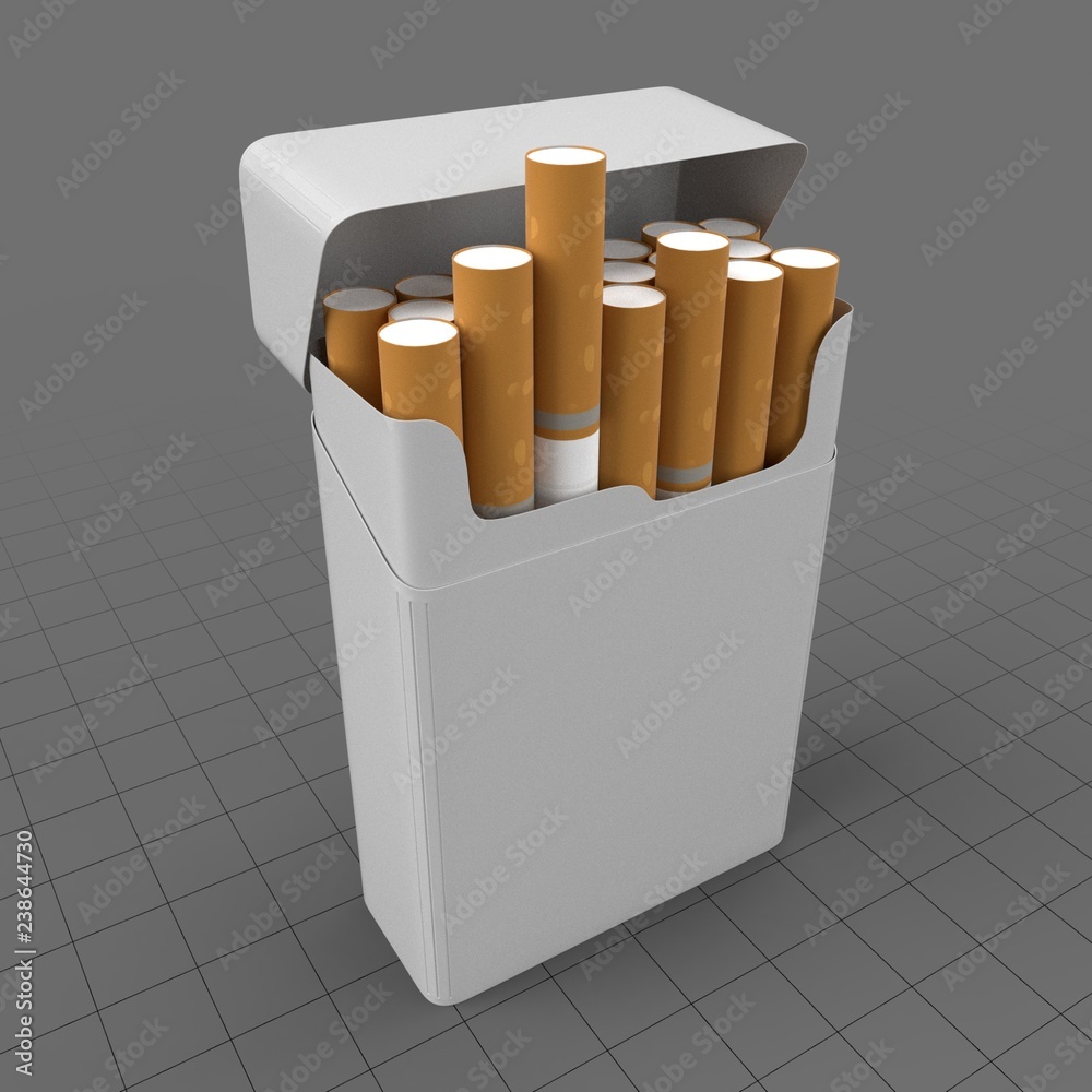Open cigarette box Stock 3D asset | Adobe Stock