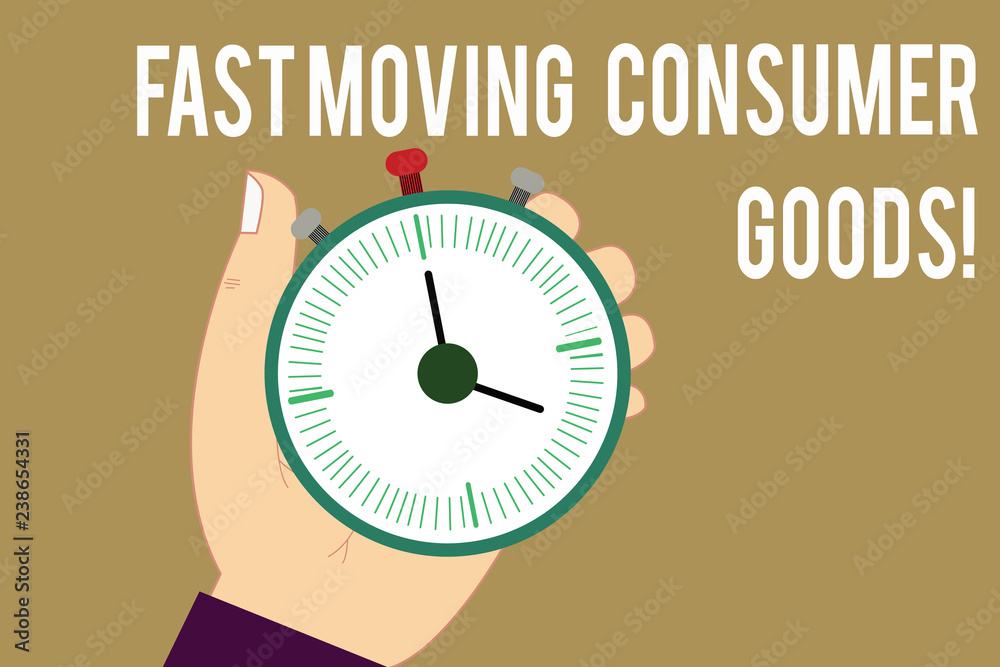 Writing note showing Fast Moving Consumer Goods. Business photo ...