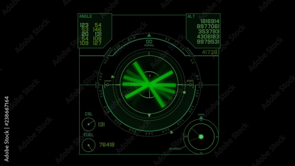 4k Radar GPS signal tech screen display,future science sci-fi data ...