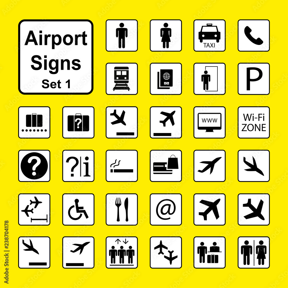 Airport Symbols And Signs