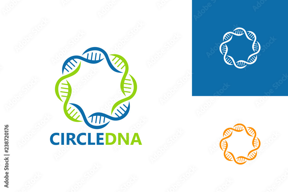 Circle DNA Logo Template Design Vector, Emblem, Design Concept ...