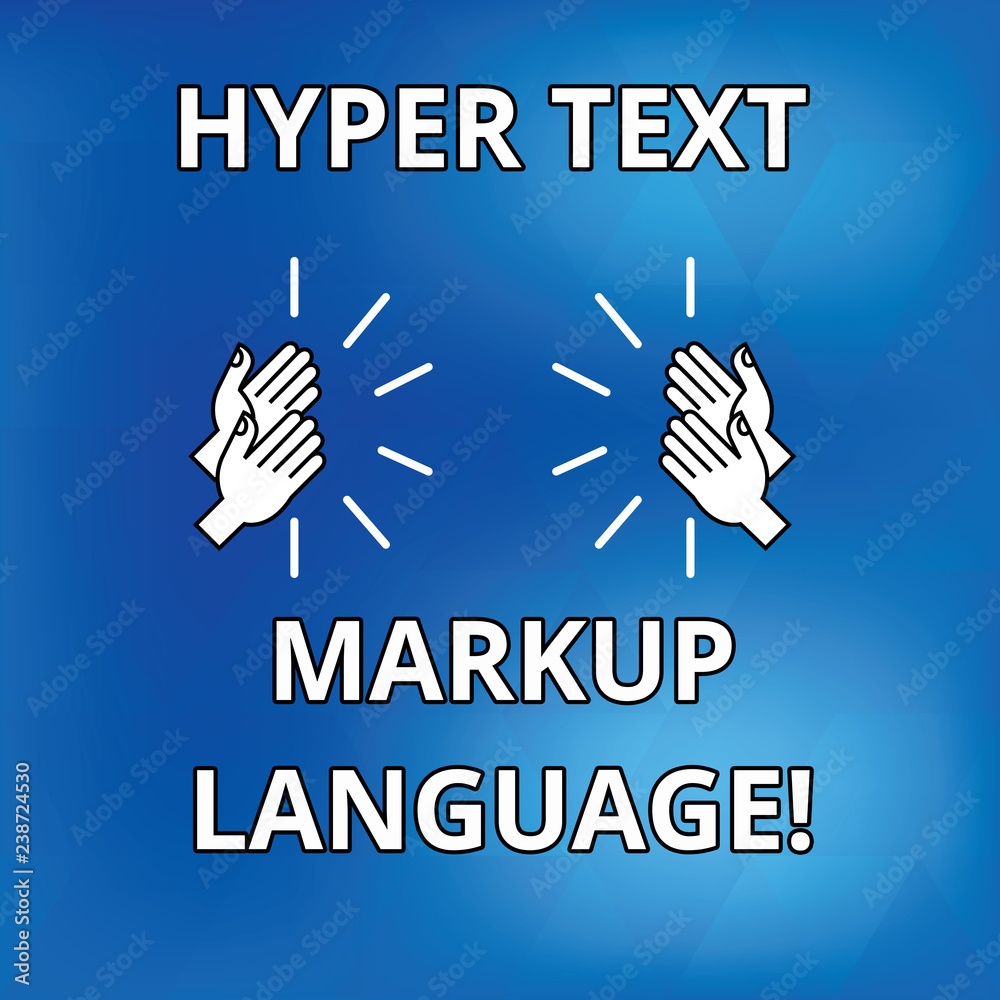 Text sign showing Hyper Text Markup Language. Conceptual photo Standard ...