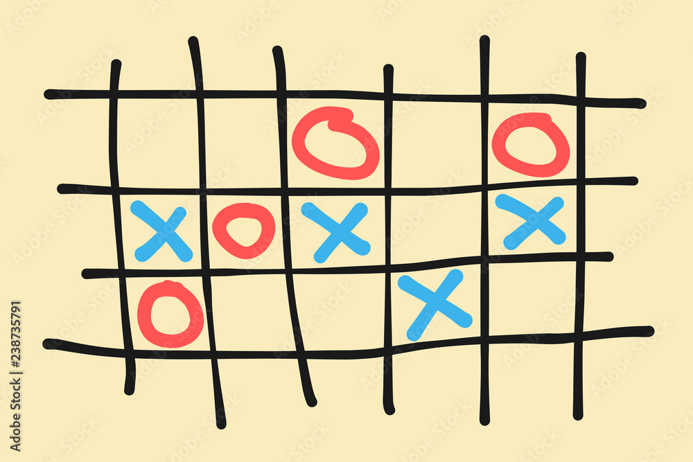 tic-tac-toe, xs and os, noughts and crosses - game is played by winner ...