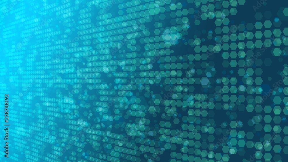 technology motion graphic with diagram and moving particle effect 3D ...