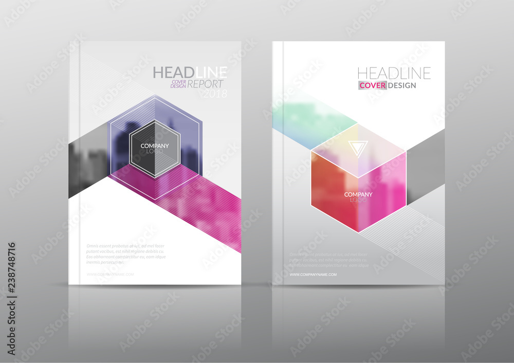 Cover Design template, annual report cover, flyer, presentation ...