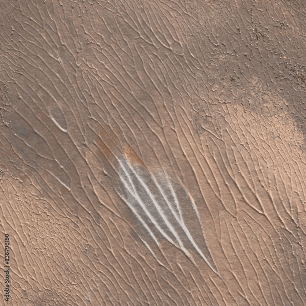 Acrylic orange abstract background with waves and strokes on white ...