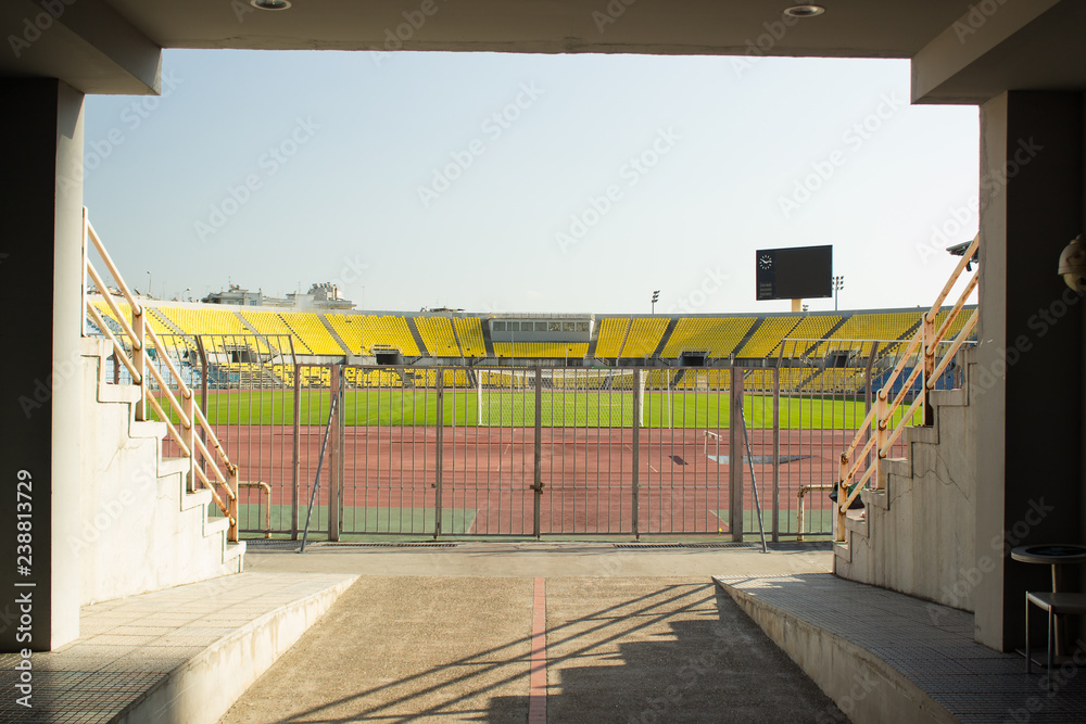 football stadium building construction underground enter place Stock ...