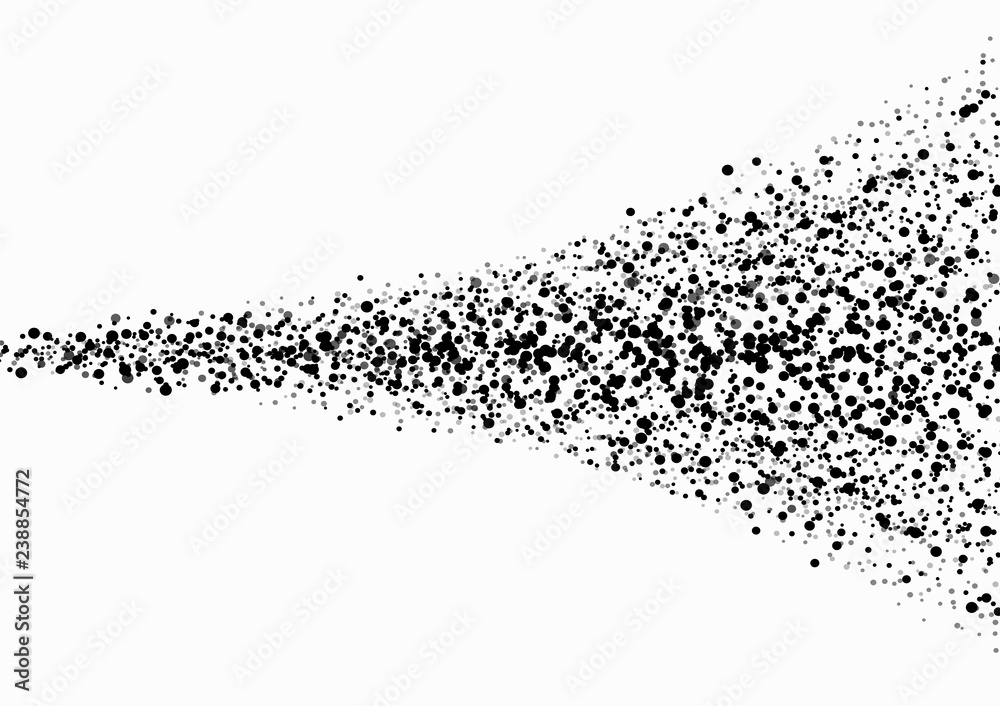 Spots, dots scatter black noise and grain distress textured on white ...