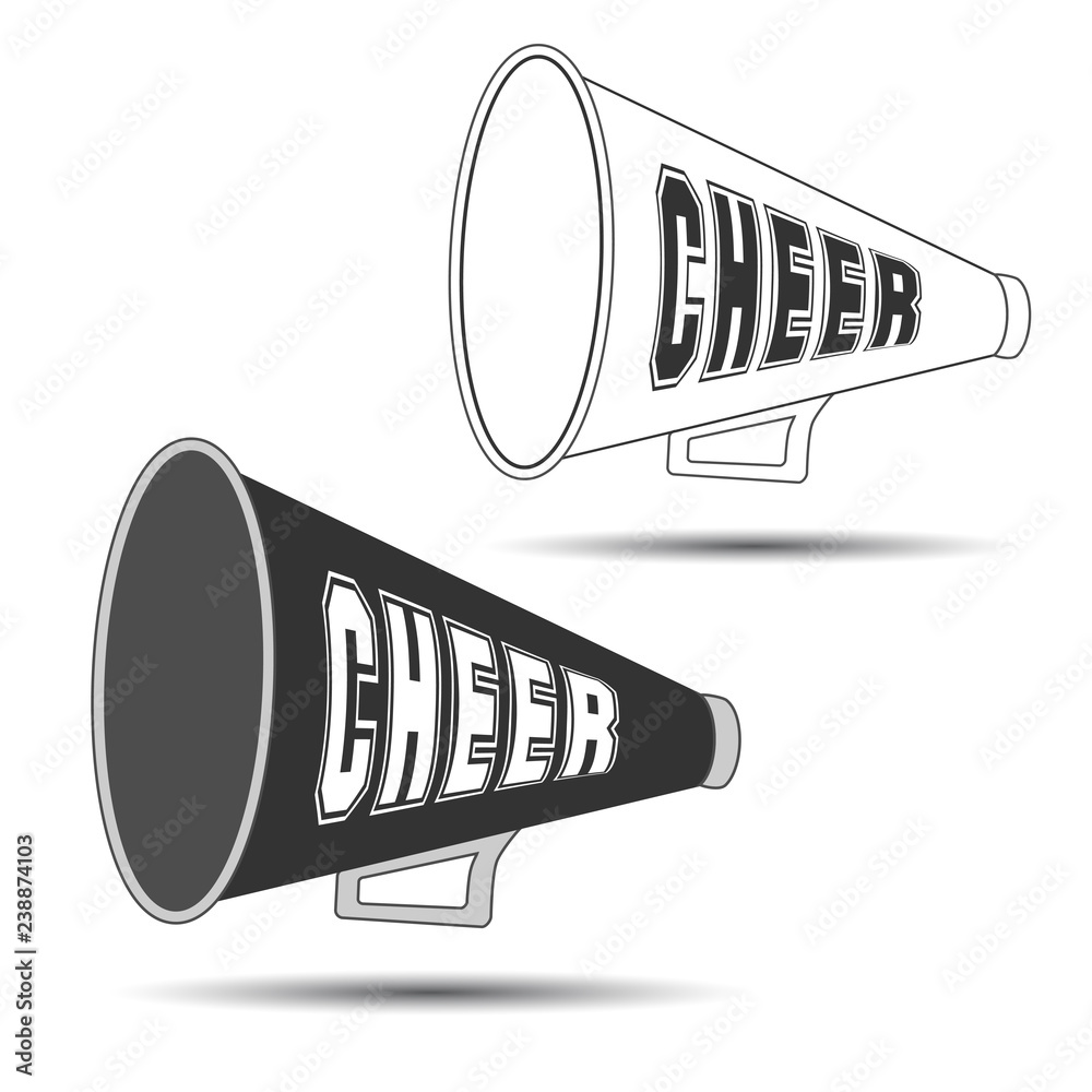 Megaphone-Cheer used by cheerleaders Stock Vector | Adobe Stock