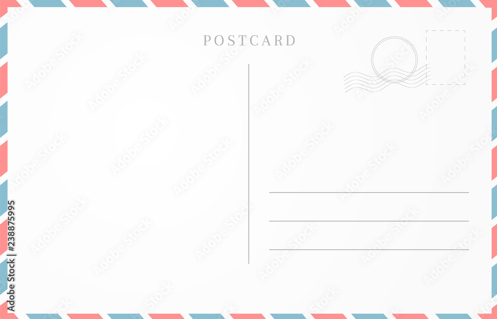 Blank Vintage Postcard Template Blank Vintage Postcard Template