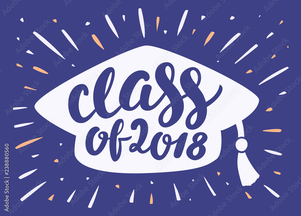 Class of 2018. Graduation banner. Stock Vector | Adobe Stock
