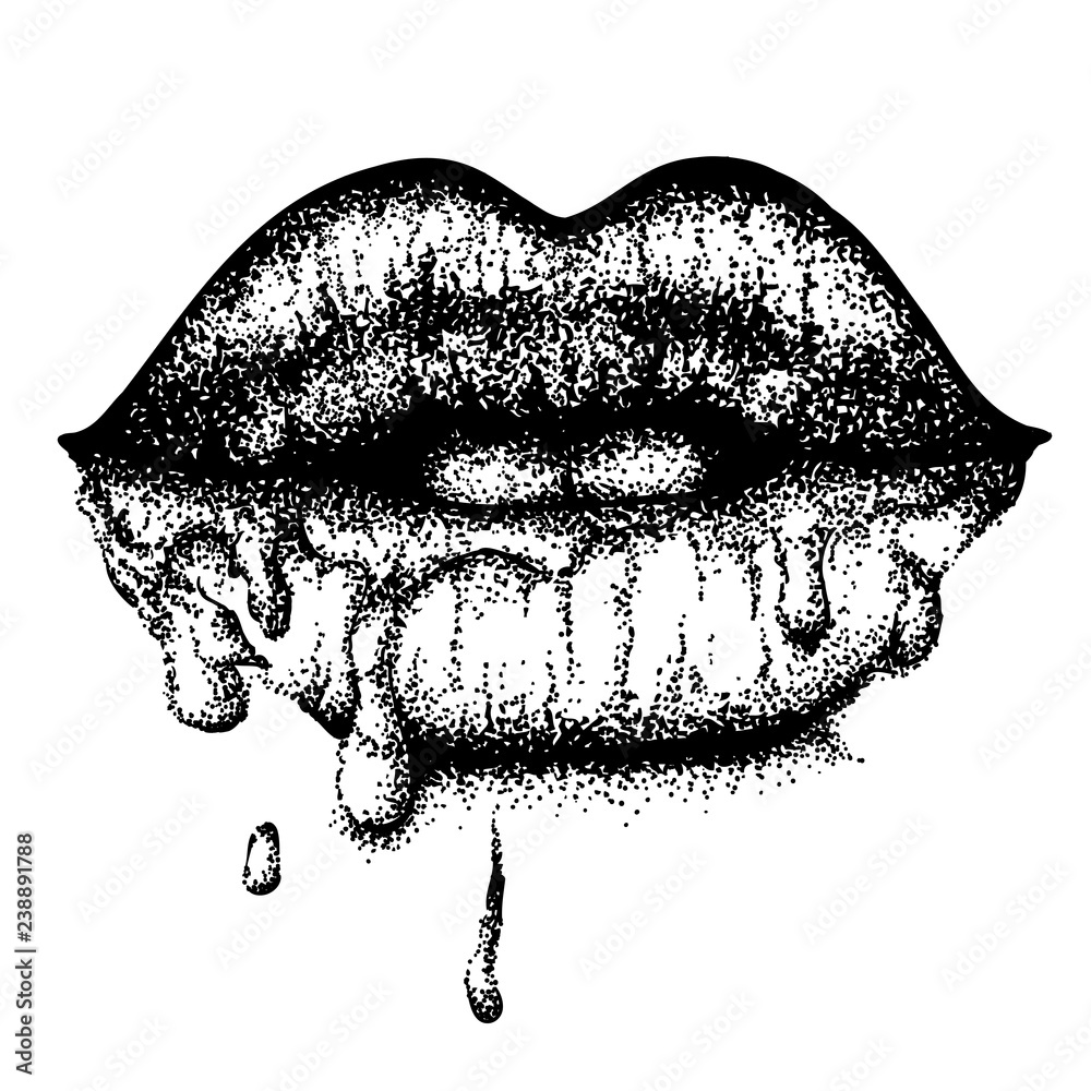 Dripping Lipstick Drawing | Lipstutorial.org