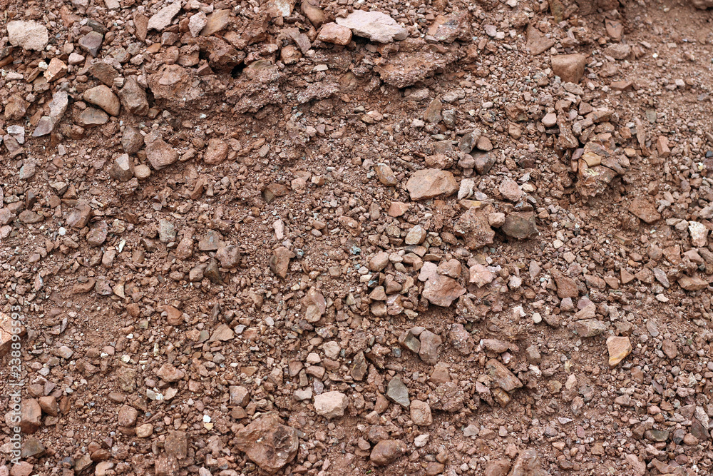 Gravel and dirt ground surface texture close up Stock Photo | Adobe Stock