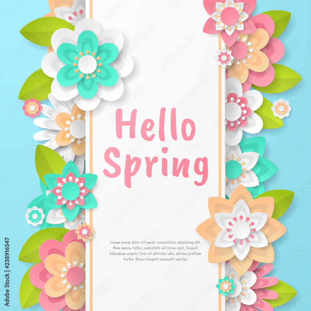 Spring background with beautiful colorful flower. Can be used for ...