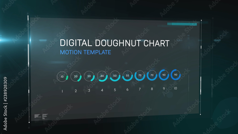 Digital Doughnut Chart Stock Template | Adobe Stock