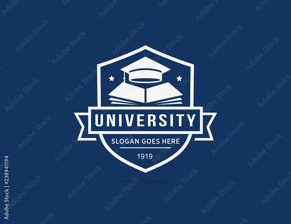 University college school logo template Stock Vector | Adobe Stock