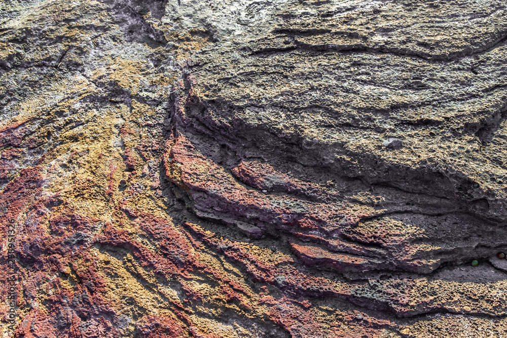 natural stone, the surface of the rock, of volcanic origin, structure ...