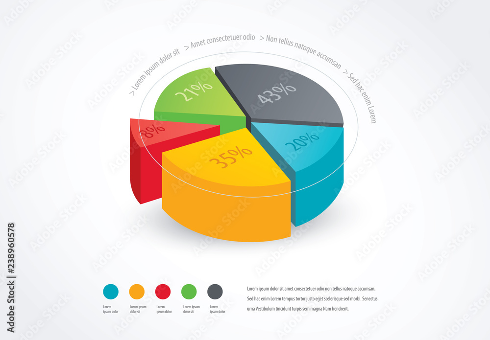 Pie Chart Presentation Infographic Layout Stock Template | Adobe Stock
