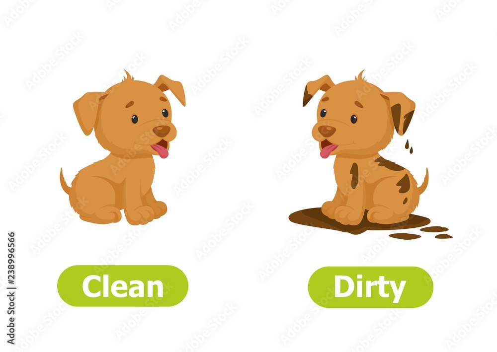 Vecteur Stock Vector Antonyms And Opposites Cartoon Characters Illustration On White Background vecteur-stock-vector-antonyms-and-opposites-cartoon-characters-illustration-on-white-background