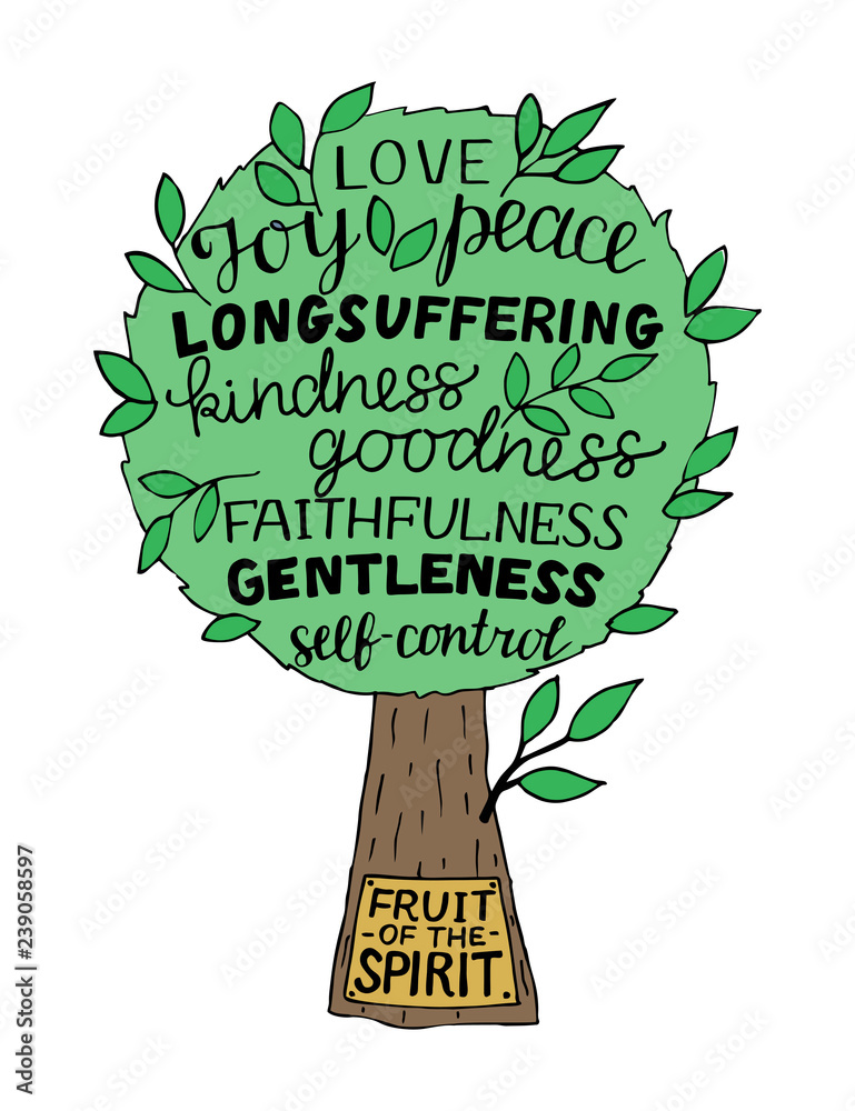 Hand lettering The fruit of the Spirit is joy, love, peace ...
