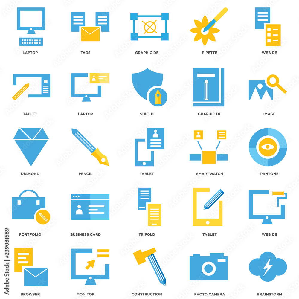25 icons related to Brainstorm, Photo camera, Construction, Monitor ...