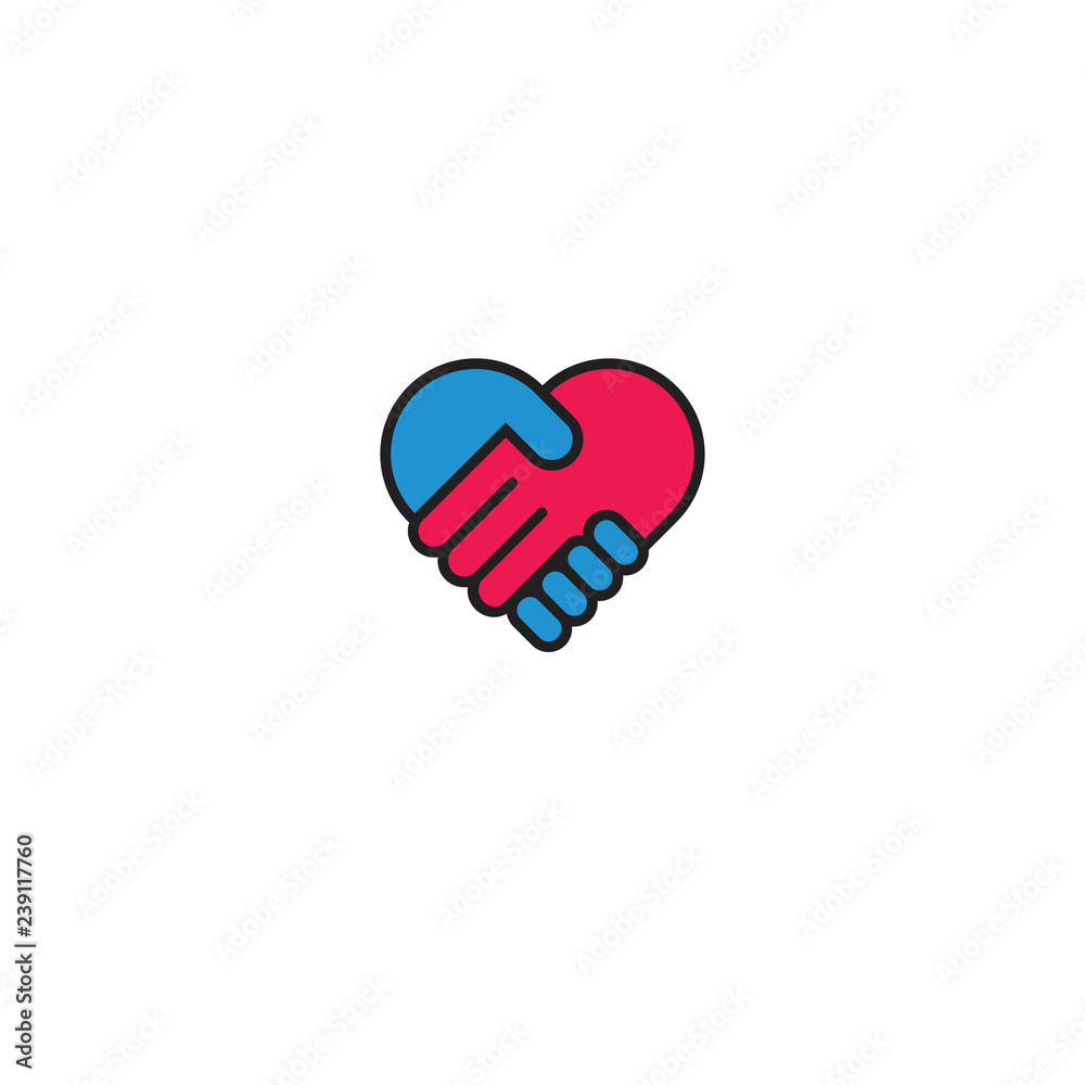 care love hand palm symbol vector Stock Vector | Adobe Stock