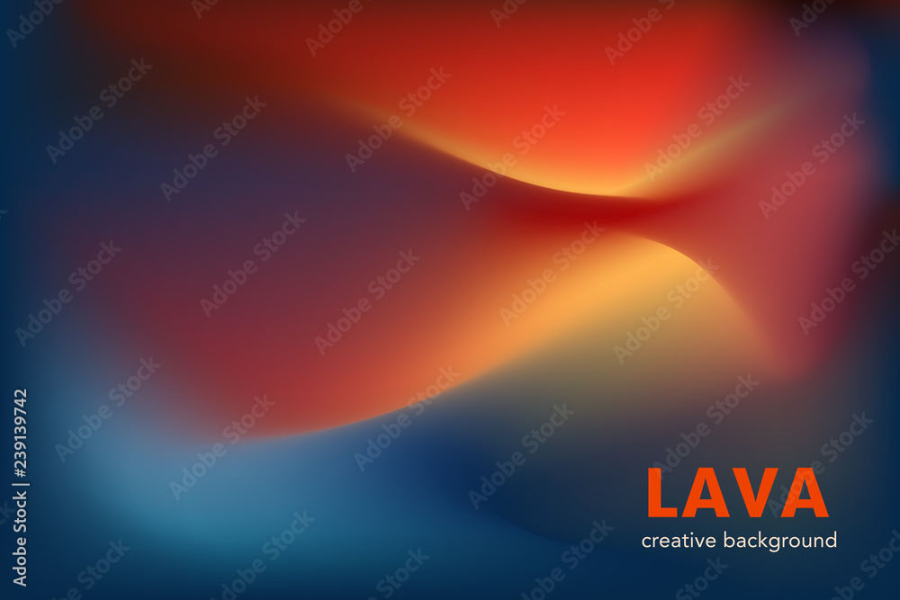Vetor de Abstract creative background in burning lava colors. Vivid ...