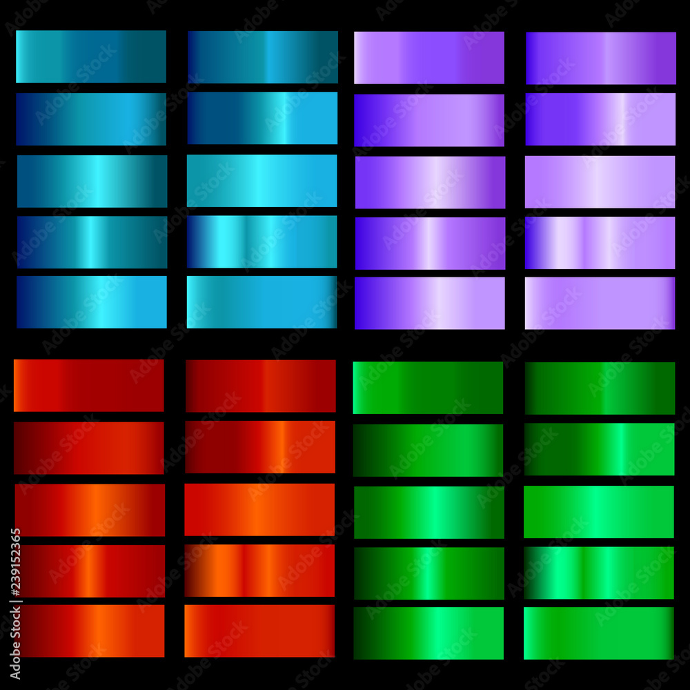 Blue, purple, red, green gradient.Collection of colorful gradients with ...