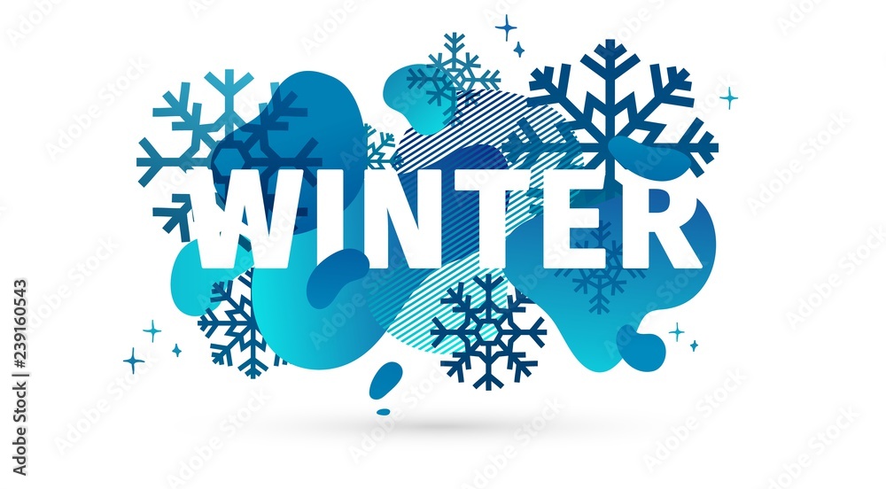 Grafika wektorowa Stock: Horizontal Design winter template banner with ...