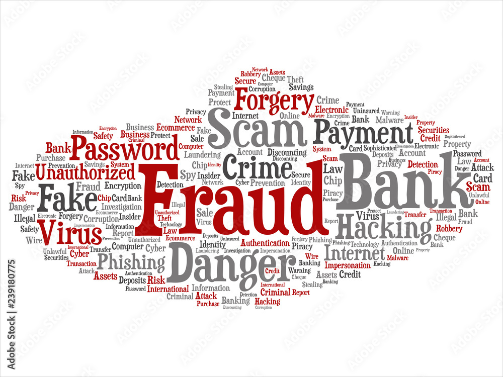 Grafika wektorowa Stock: Vector conceptual bank fraud payment scam ...