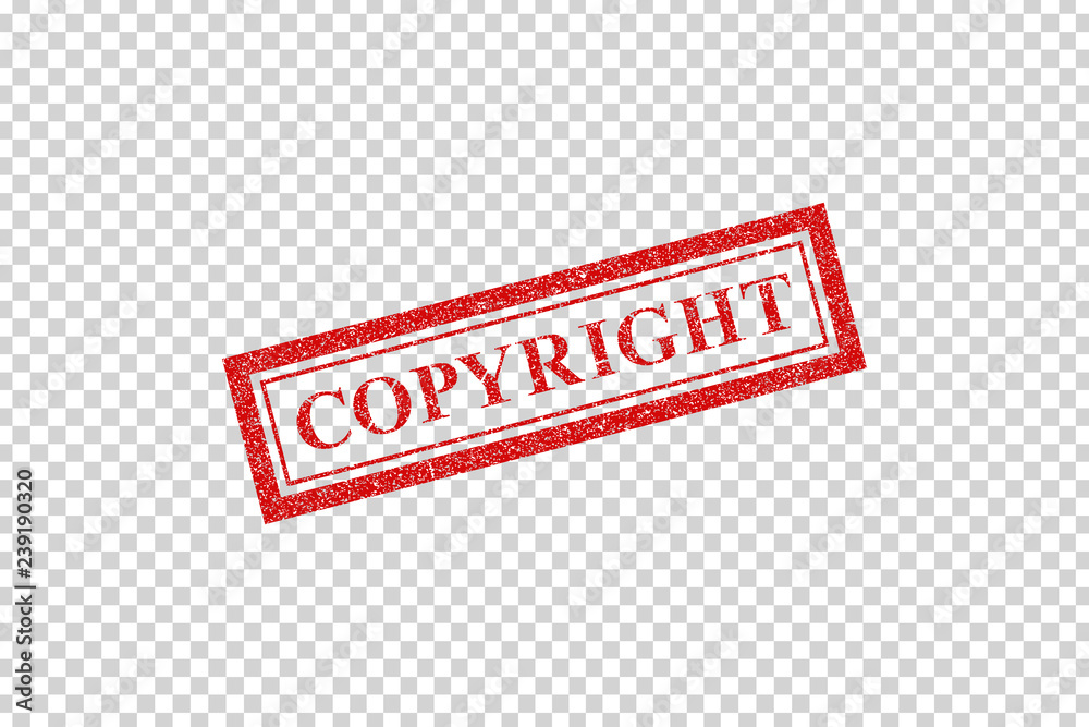 Vector realistic isolated rubber stamp of Copyright logo for template ...