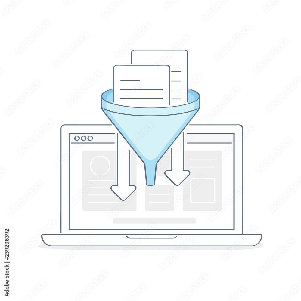 Filtration, bid data filter, information filtering, data processing or ...