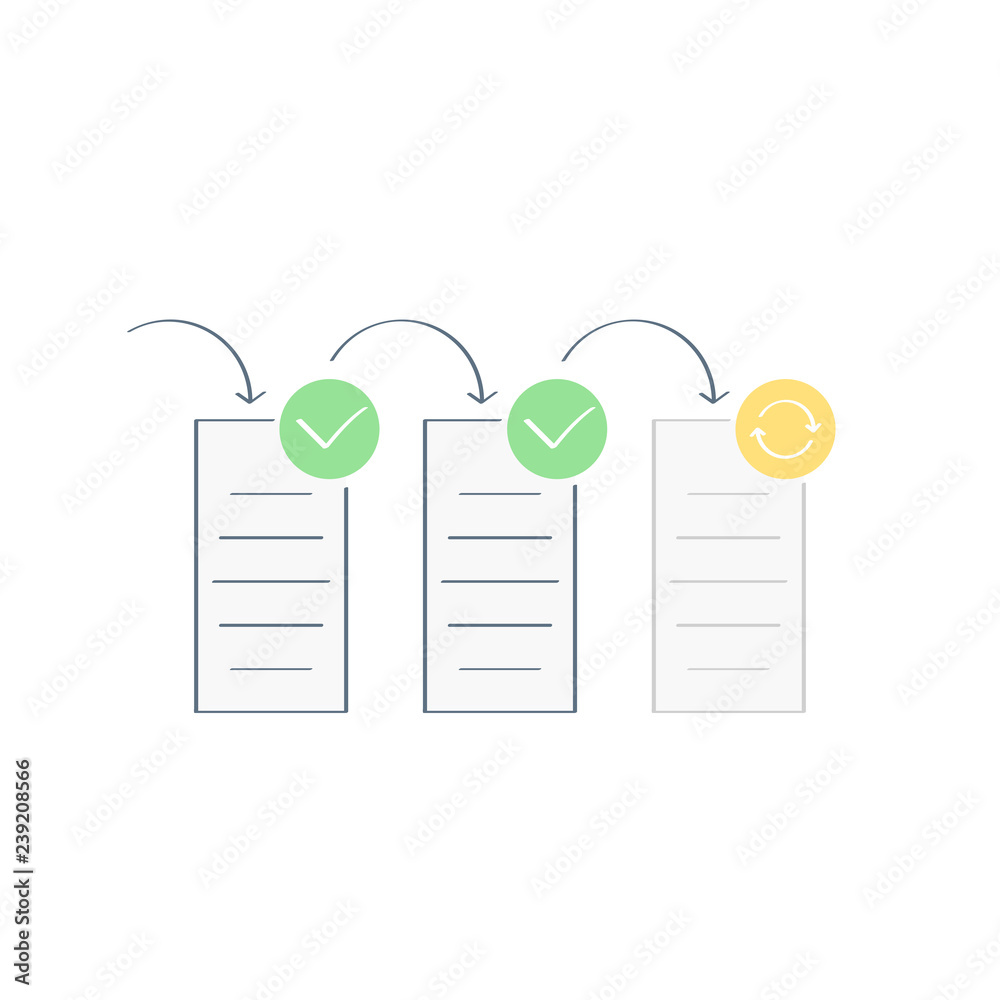 Task flow, workflow diagram, project management, program execution ...