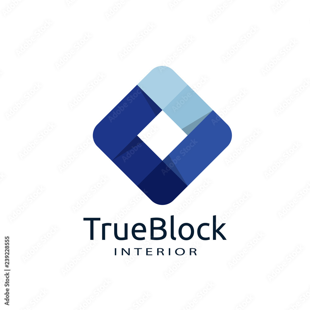 tile wall logo icon for carpet, floor, ceramic industry. hexagon square ...